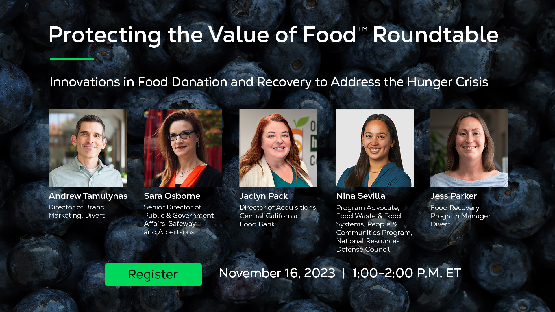 Roundtable: Innovations in food donation and recovery